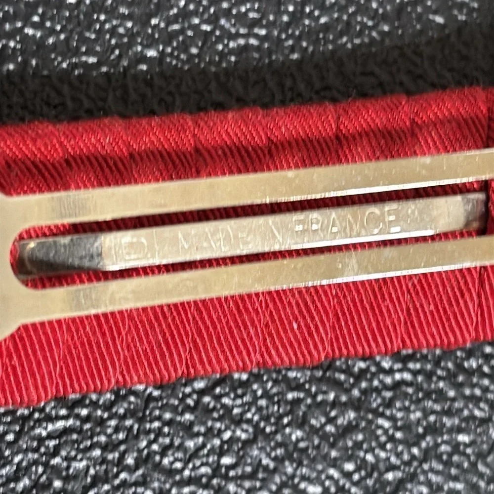 Source Unknown | Accessories | Vintage Hair Clip Barrette Red Fabric ...